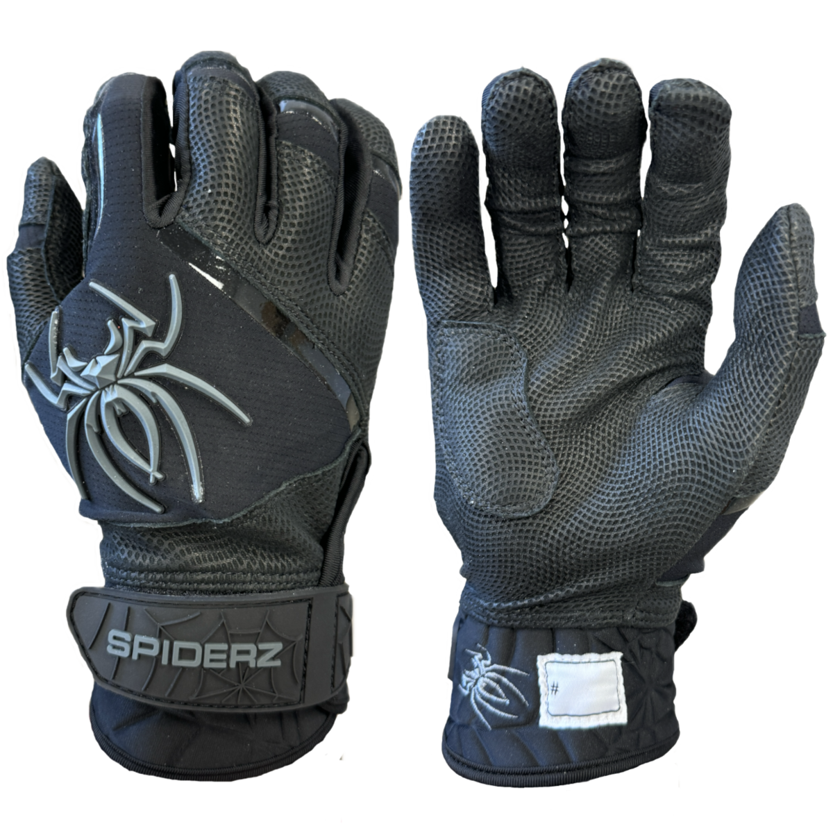 2025 Spiderz PRO PREMIER Batting Gloves - Black/Graphite – Spiderz Sports