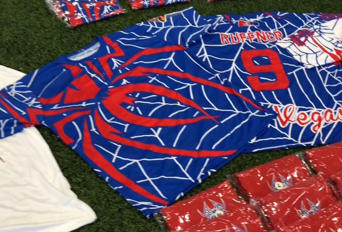 *Pre-Order* Spiderz Full Dye Jersey Buy In - Royal Blue/Red/White ...